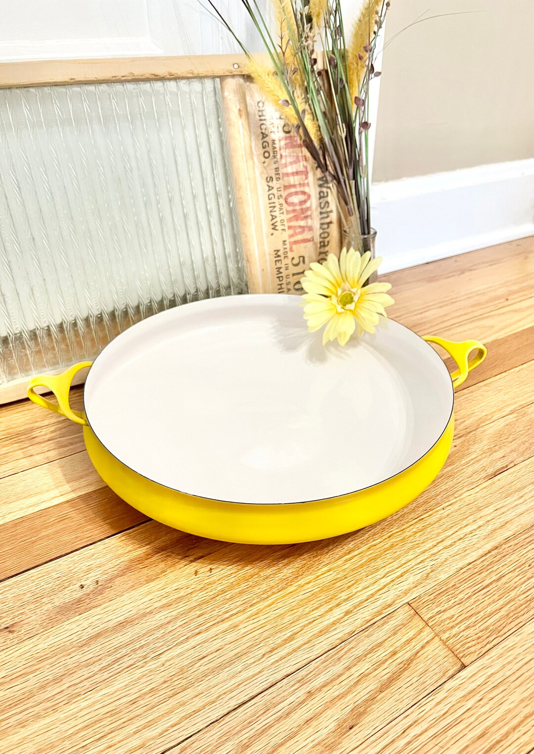 Vintage Yellow Dansk Four Ducks Kobenstyle IHQ Large PAELLA Pan ...