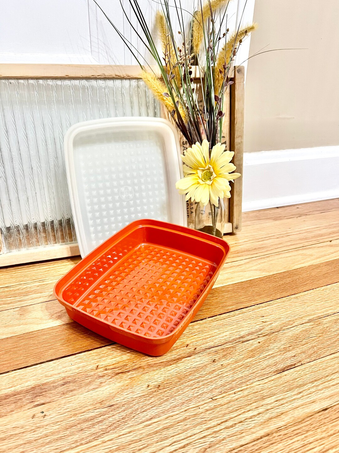 Vintage Tupperware Red Meat Marinating Container #1294-5 / Red ...