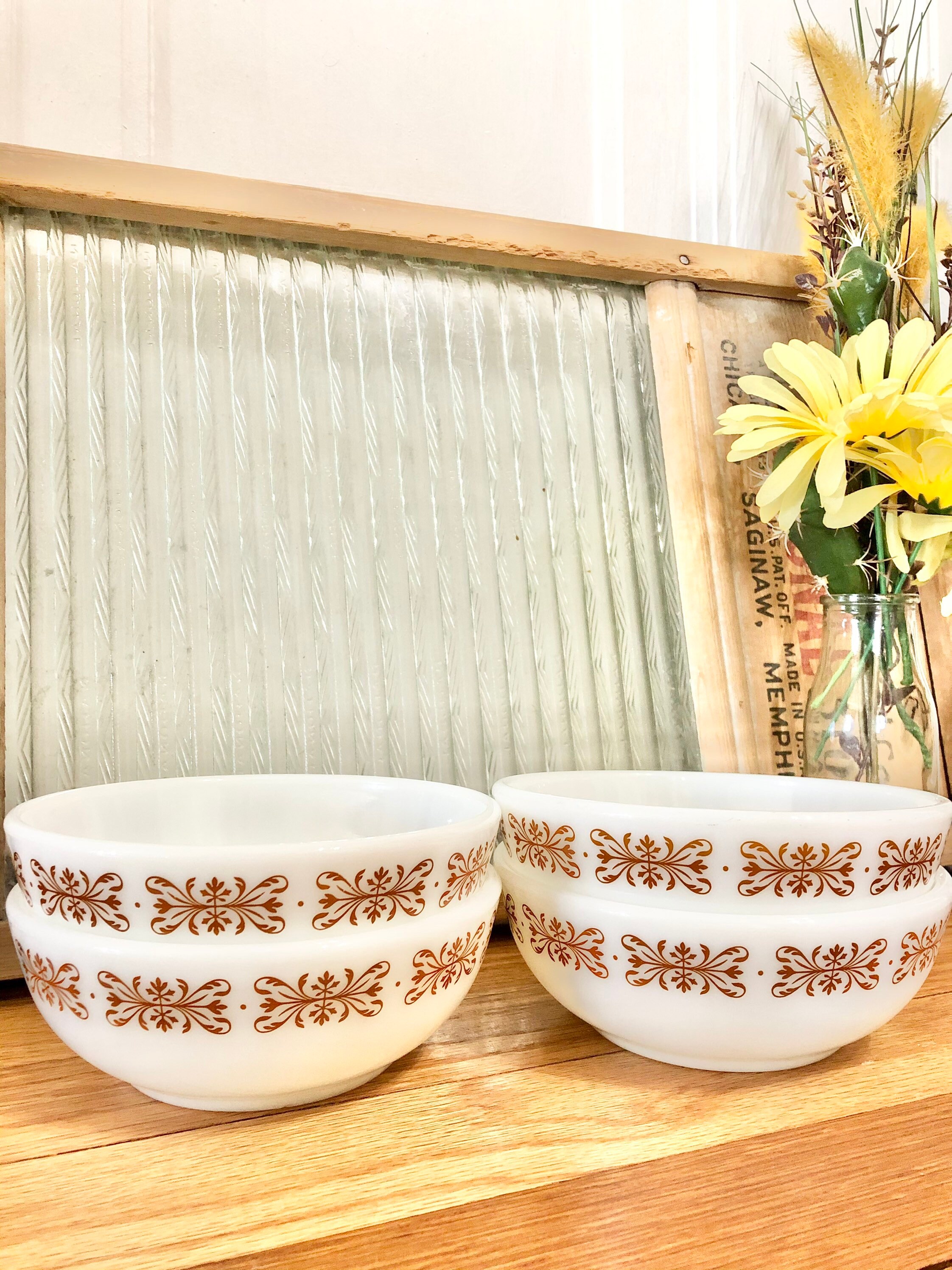 Vintage Pyrex/corning Ware SET of 8 Copper Filigree - Etsy