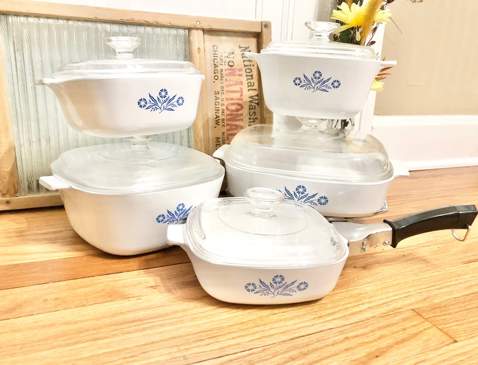 Vintage Corning Ware / Blue Cornflower 11 Piece Set of 5 | Etsy