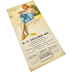 Vintage 1953 Earl Moran Pinup Girl Calendar Card - Etsy