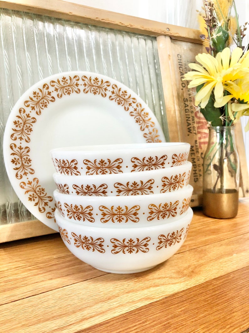 Vintage Pyrex/corning Ware SET of 8 Copper Filigree - Etsy