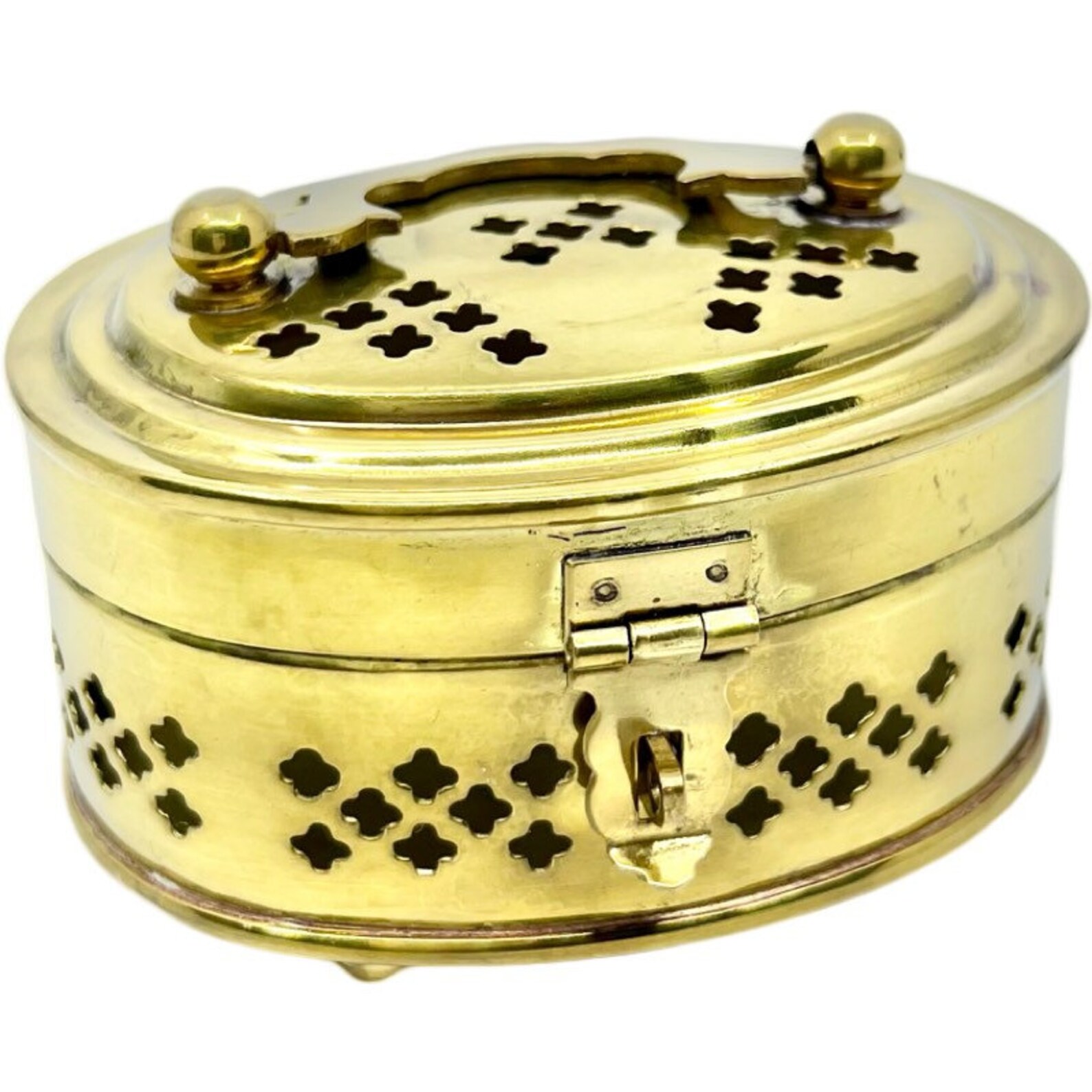 Vintage Solid Brass Cricket/trinket Box by Andrea by Sadek / - Etsy