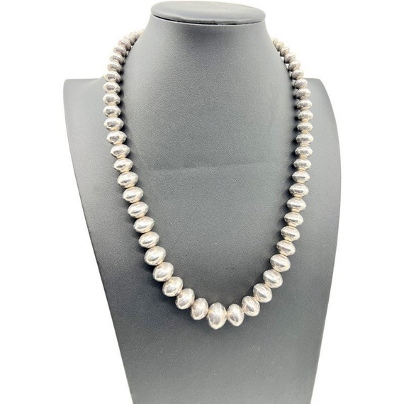 Vintage Navajo Concho Graduated Pearls Necklace / Ste… - Gem