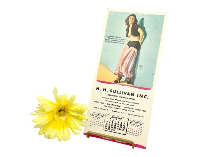 Vintage Earl Moran Pinup Girl Calendar Card / RARE Earl Moran Pinup ...