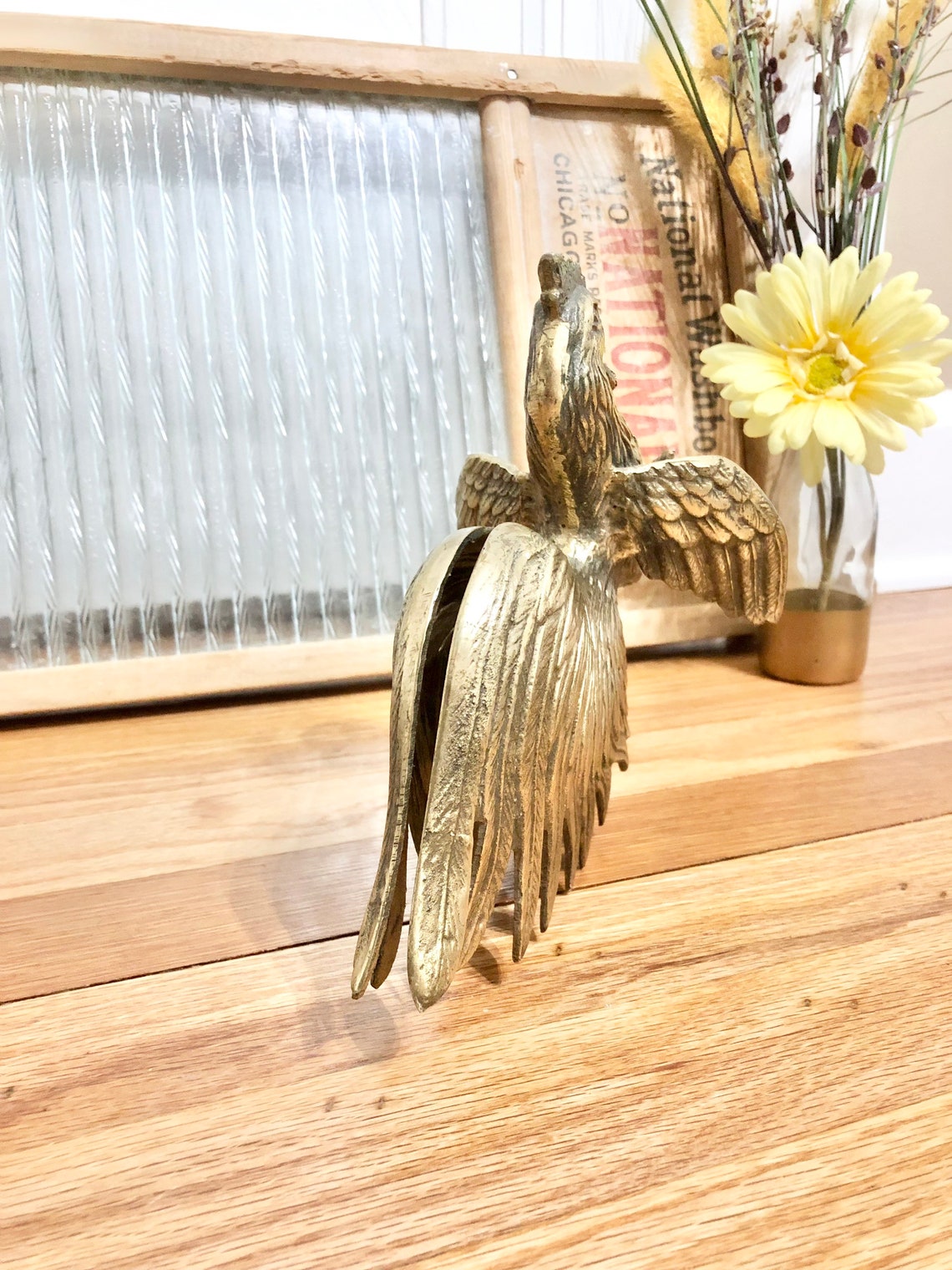 Vintage Brass Big Metal Rooster / Mid-century Brass Rooster / - Etsy