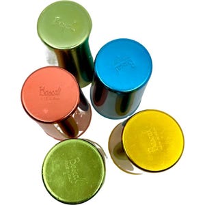 Vintage Colorful Aluminum/metal Cups / 1950's Bascal 5 Piece Set of 10 ...