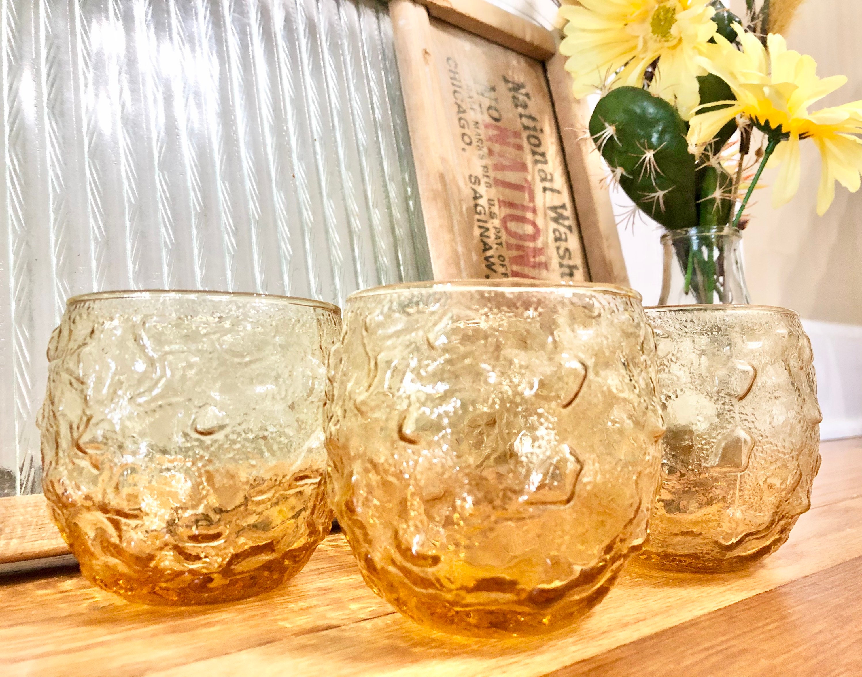Vintage Anchor Hocking Lido Milano Honey Gold Amber 5 Piece Etsy