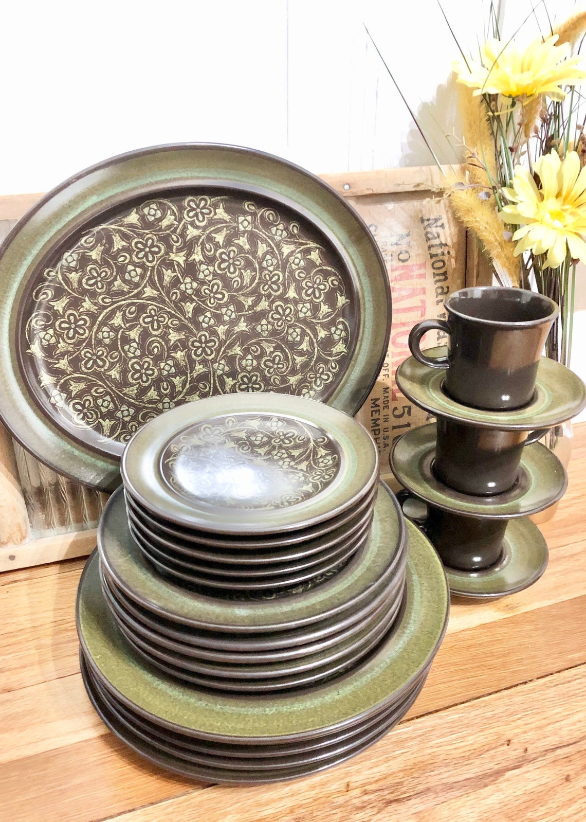 Vintage Franciscan Madeira Stoneware Dinnerware 28 Piece Set - Etsy