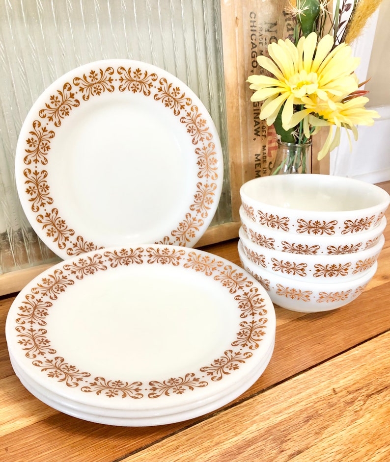 Vintage Pyrex/corning Ware SET of 8 Copper Filigree - Etsy