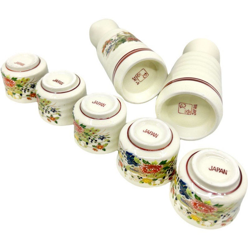 Vintage BEAUTIFUL 7 Piece Ceramic Sake Set / 1970s Japanese | Etsy