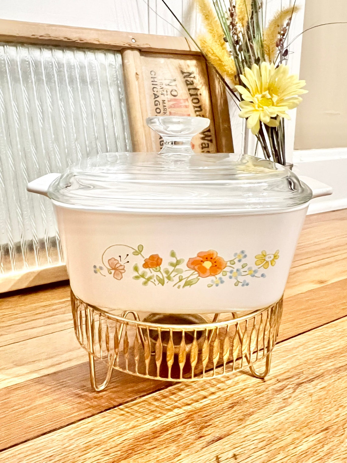 Vintage Corning Ware Wildflower Casseroles 6 Piece SET of 3 / | Etsy