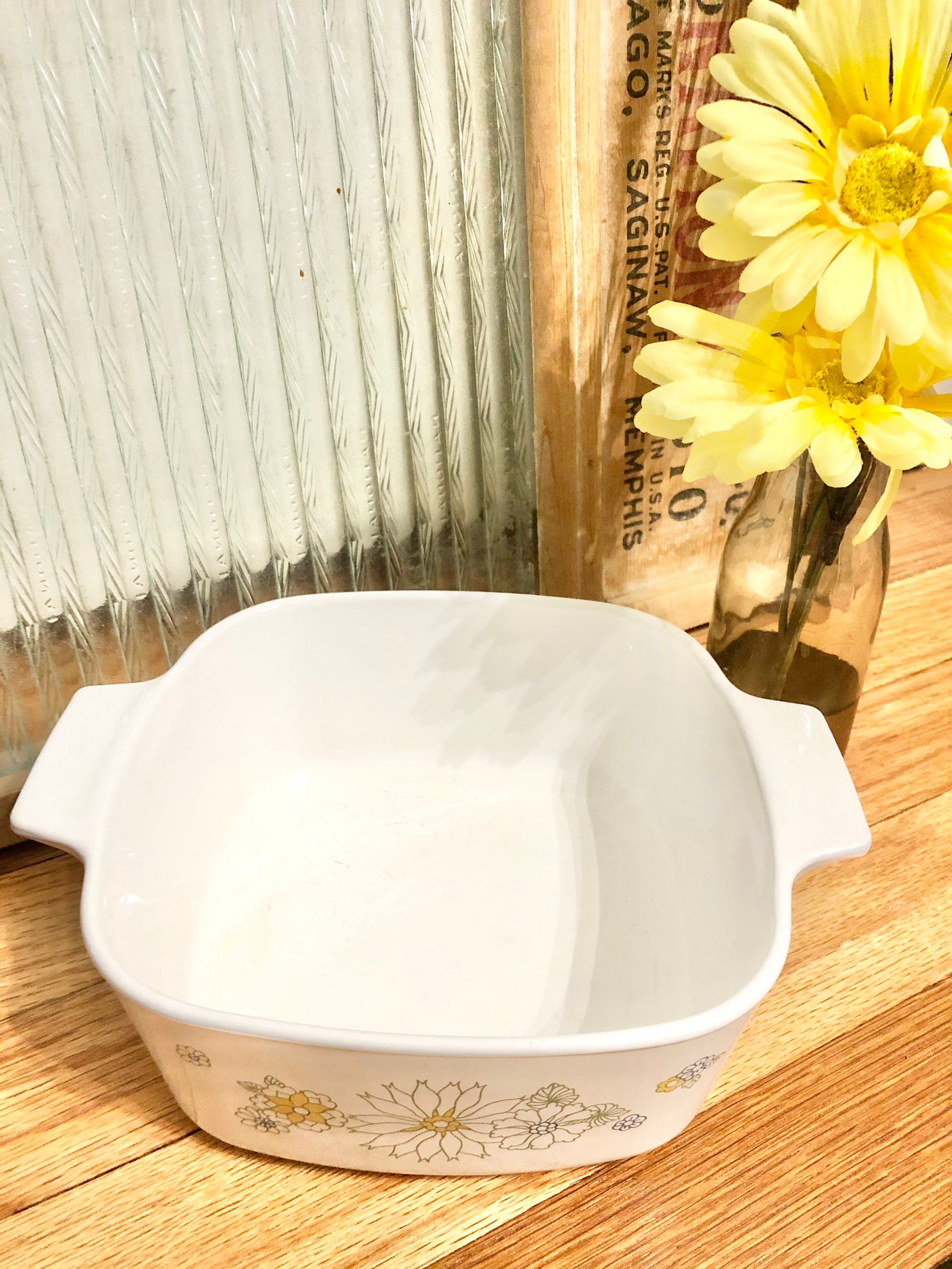 Vintage Corning Ware Floral Bouquet Casserole Dish and Skillet Set - Etsy