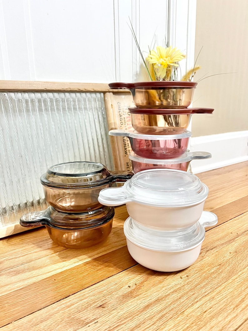 Vintage Corning Ware/pyrex VISION Grab-it Sets of 2 / Heat N - Etsy