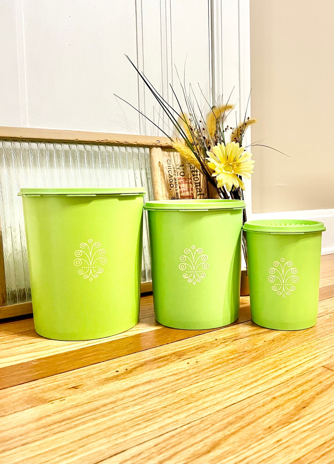 Vintage Mint Green Tupperware Servalier Canister Set of 3 / Vintage ...