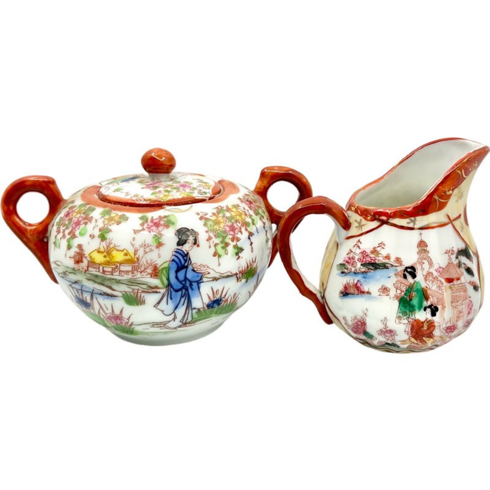 Vintage Japanese Nippon Hand Painted 14 Piece Geisha Tea Set - Etsy