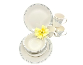 Corelle blue Velvet 20-piece Dinnerware Set - Etsy