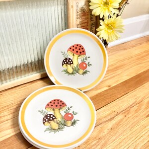 RARE Vintage / Retro Merry Mushroom SET of 4 Dinner Plates 9 | Etsy