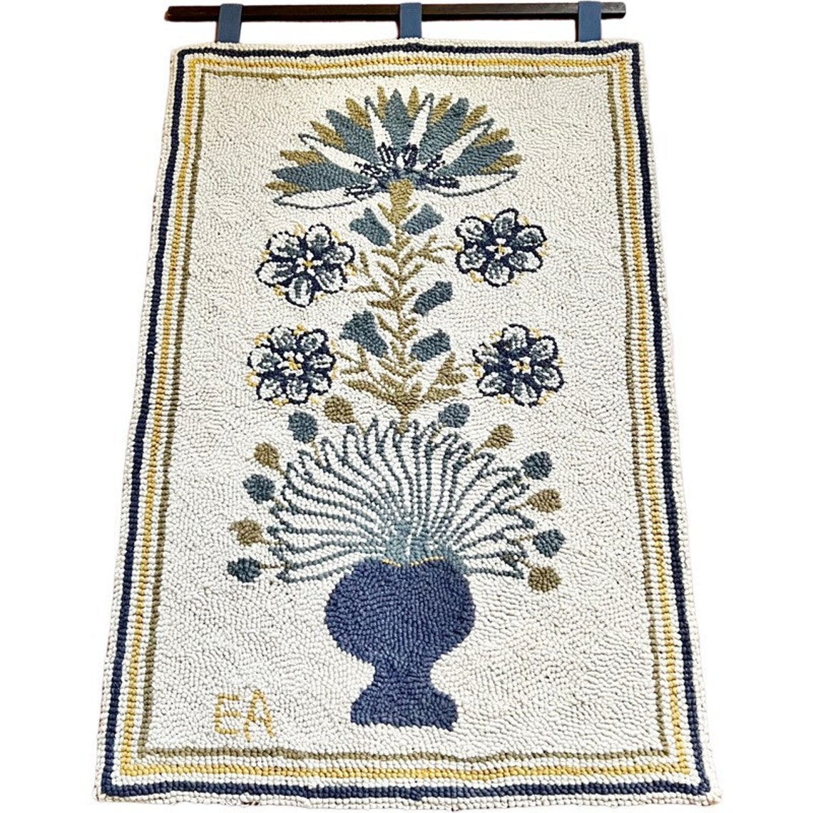 Vintage Large Latch Hook Wall Art / Latch Hook Wall Rug Décor - Etsy