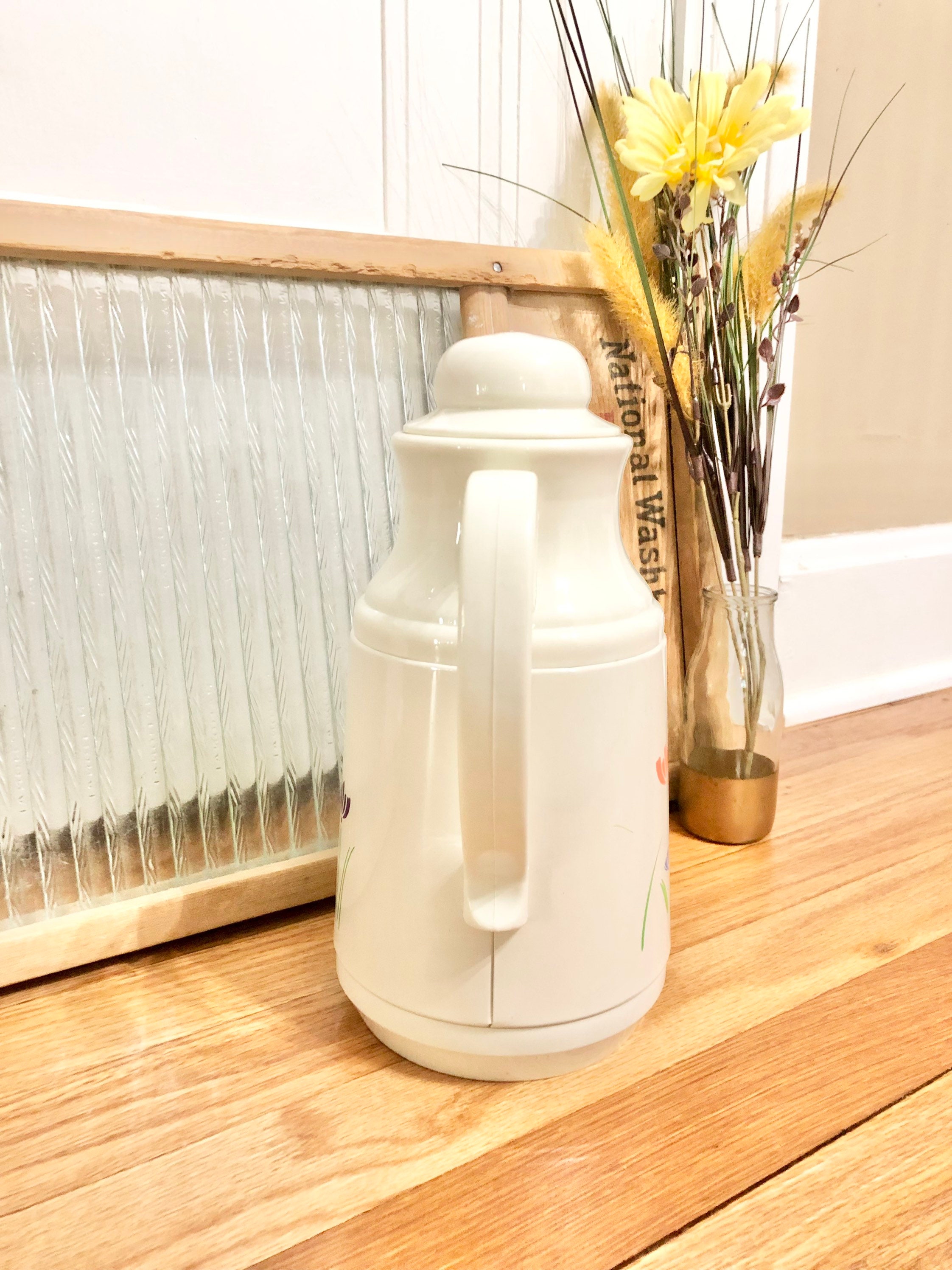 Vintage Phoenix Multi-colored Tulip Carafe/thermos / - Etsy