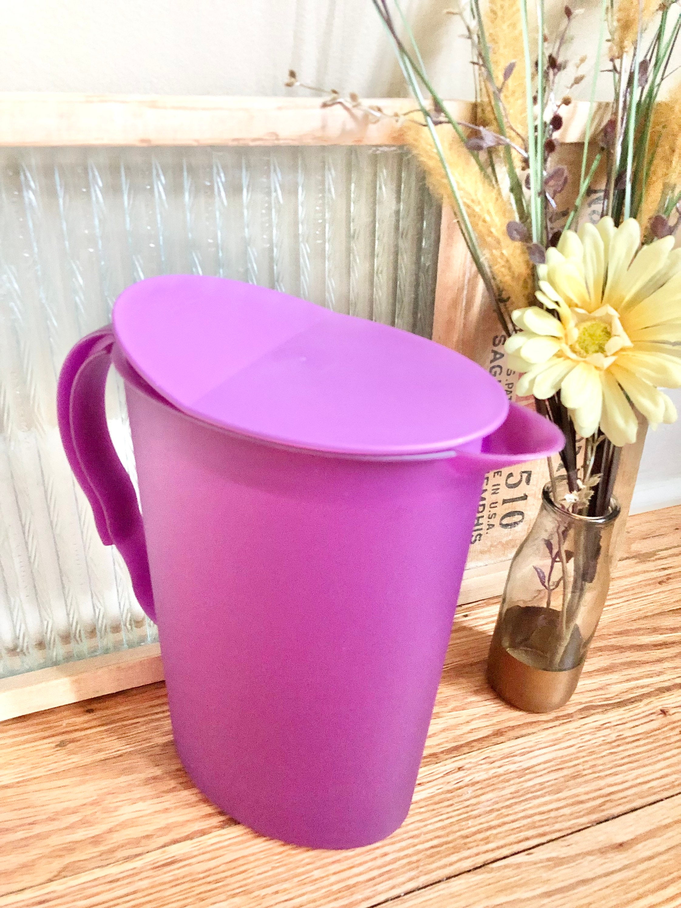 Vintage Tupperware Impressions Purple Pitcher / 2.1 Quart/8.75 | Etsy
