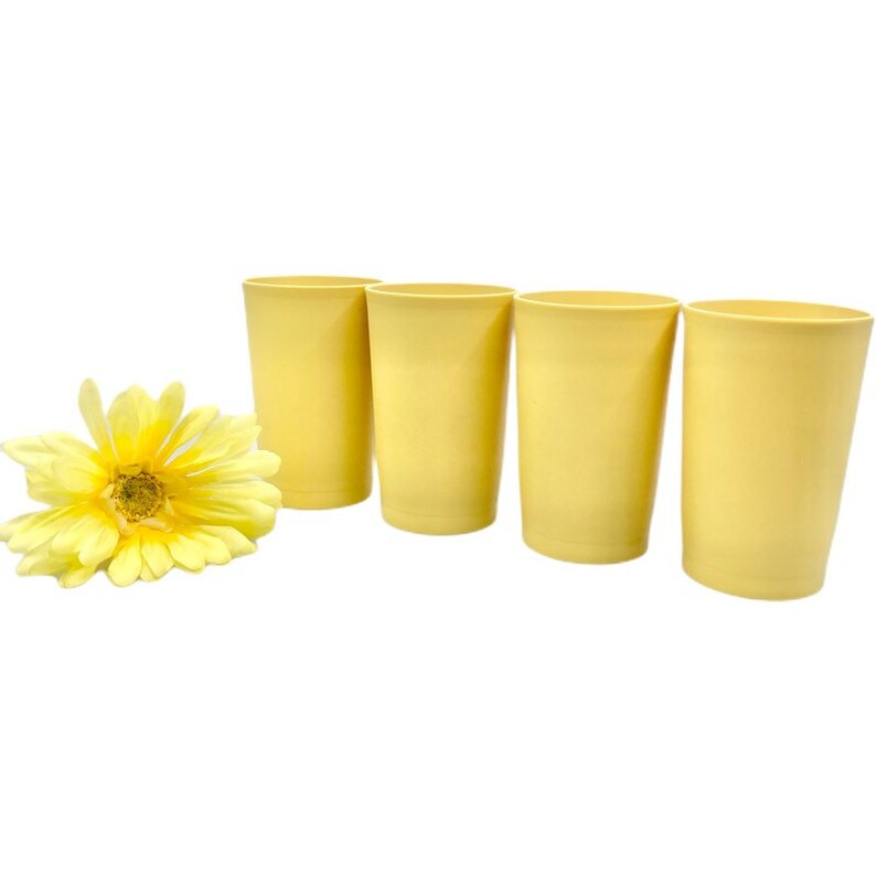 Vintage SET of 12 Tupperware Harvest Gold Cups / Stackable - Etsy