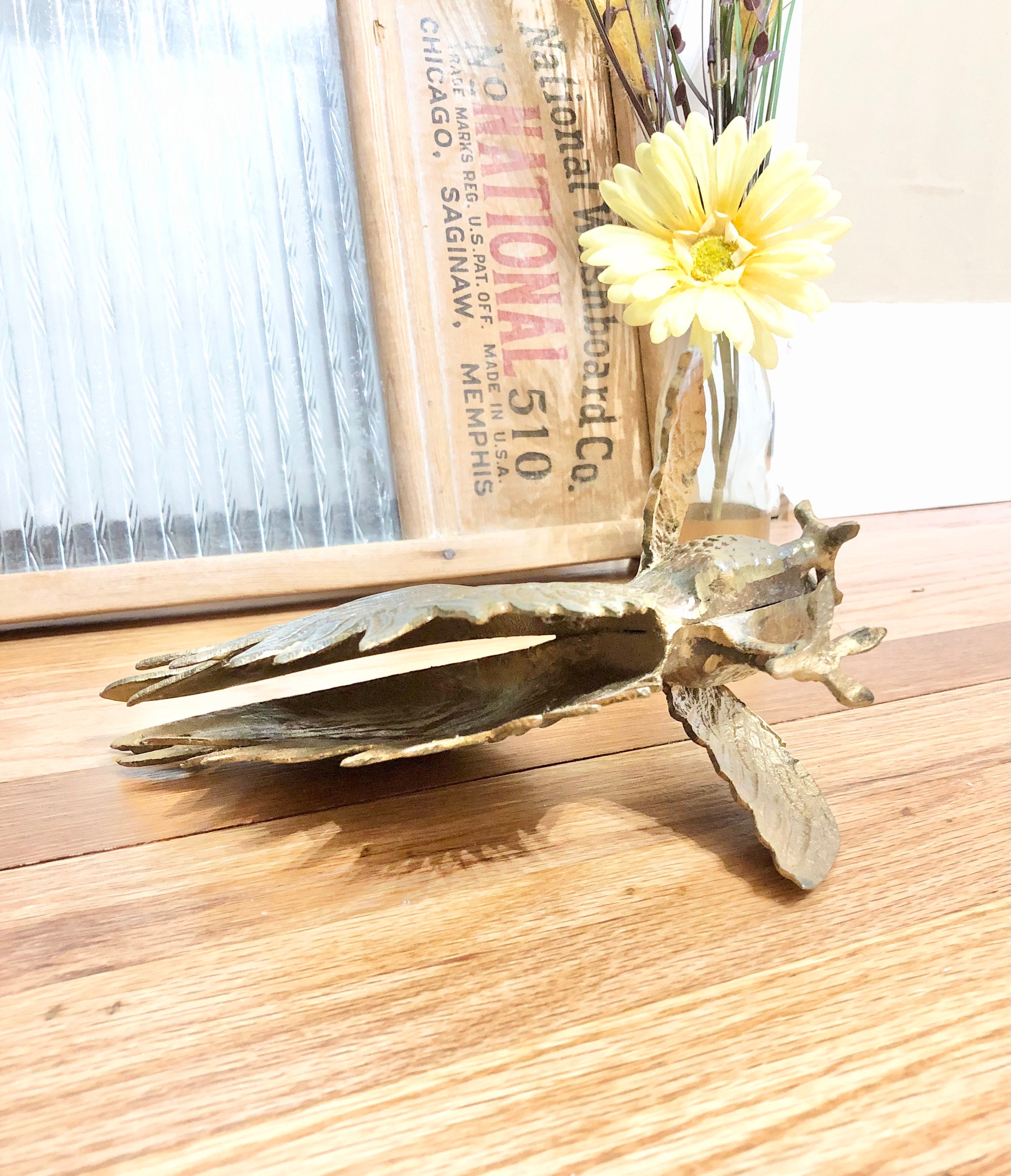 Vintage Brass Big Metal Rooster / Mid-century Brass Rooster / - Etsy