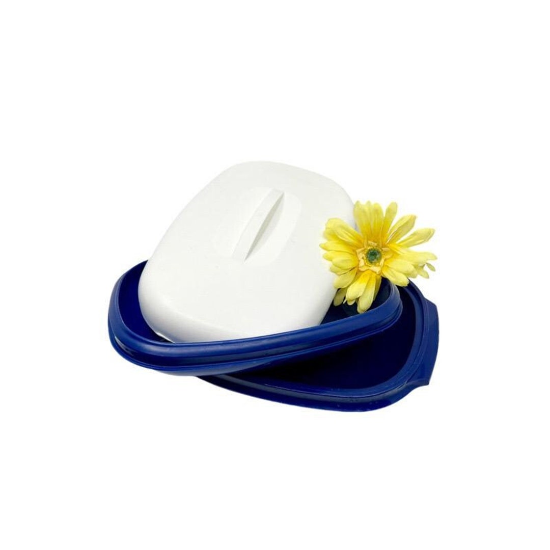 Vintage Blue and White Tupperware Steamer / Vintage Tupperware 3 Piece ...