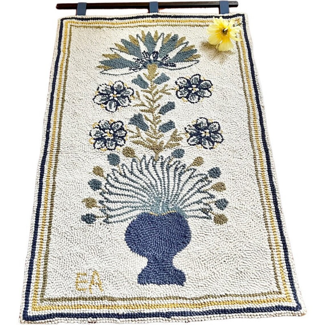 Vintage Large Latch Hook Wall Art / Latch Hook Wall Rug Décor - Etsy