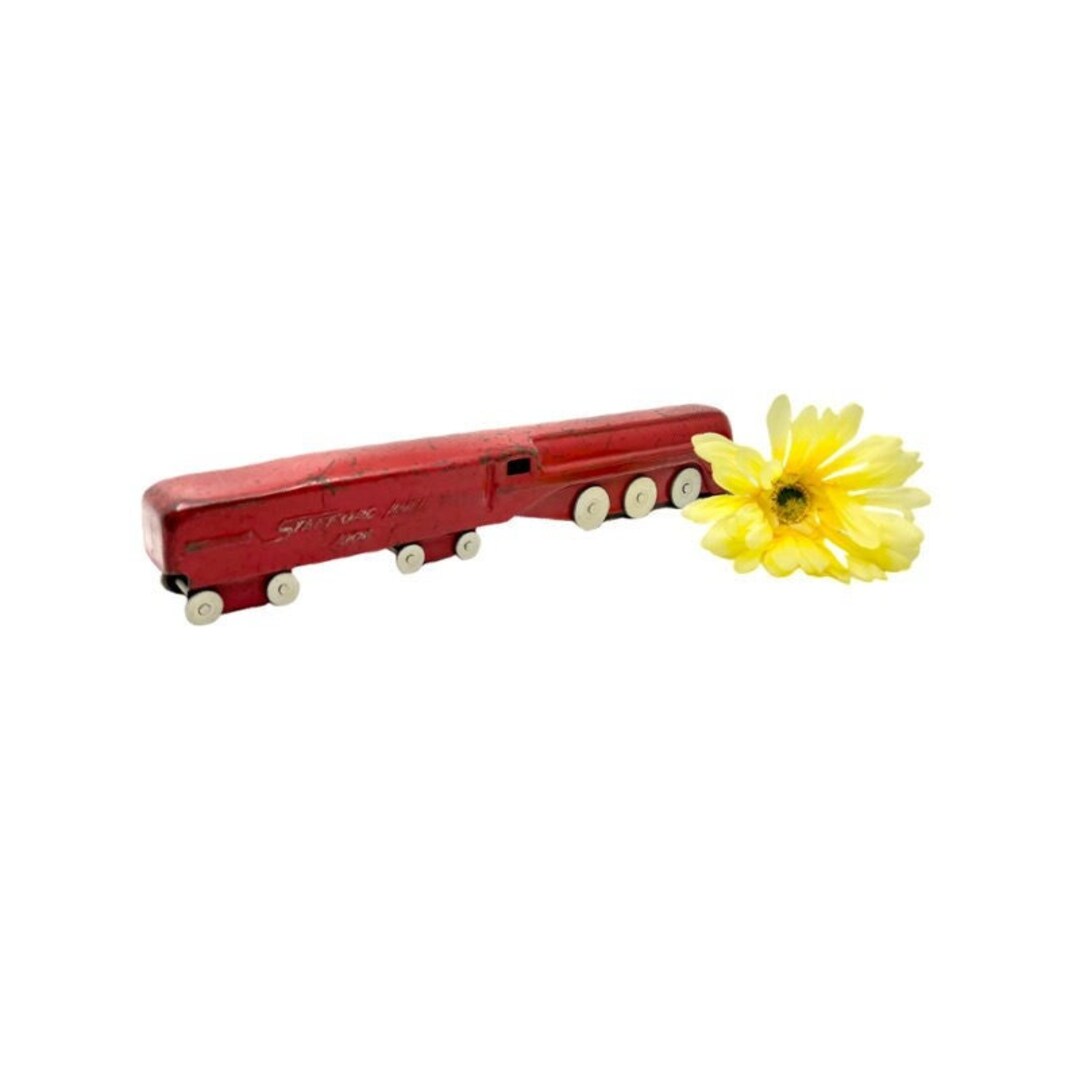 Vintage 1930's Red Stafford Liner 1006 Art Deco Pressed Steel ...