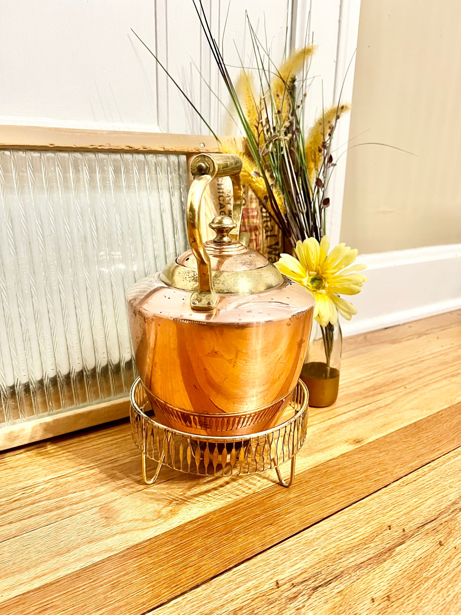 Antique Kettle Brass and Copper / Large 80 Ounce Brass and - Etsy