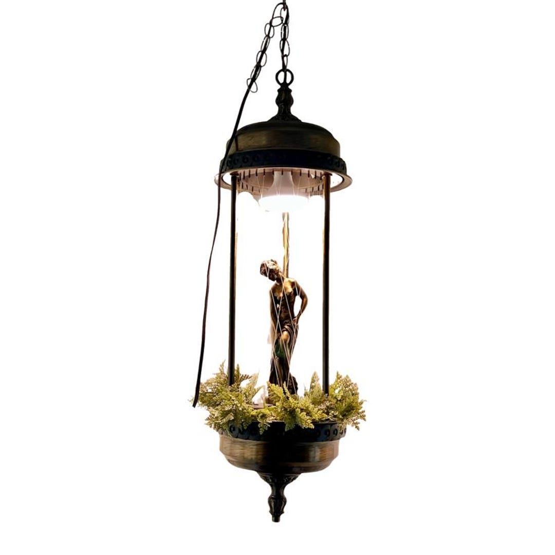 Vintage Rain Lamp / Oil Motion Lamp / Hanging Rain Lamp / Greek Goddess ...