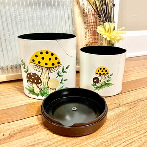 Vintage Merry Mushroom Canister Set: 1970s Sears Melmac Nesting Jars - Etsy