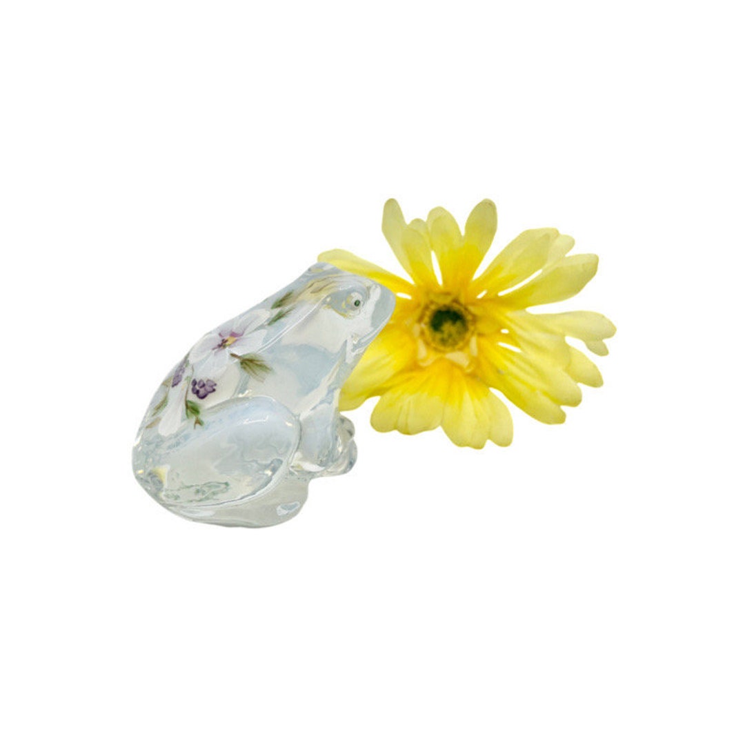 Vintage Fenton Art Glass Frog: Hand-painted Floral Decor - Etsy
