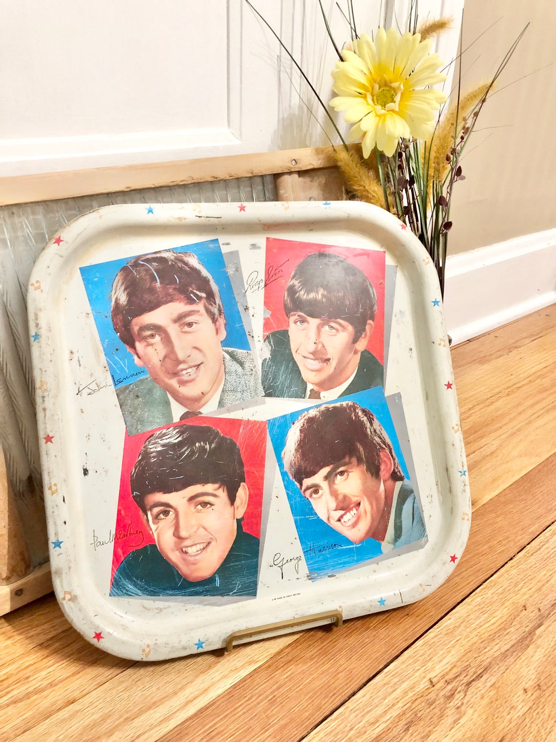 Vintage SET of 2 Original SIGNED 1960's Beatles Tin Trays - Etsy