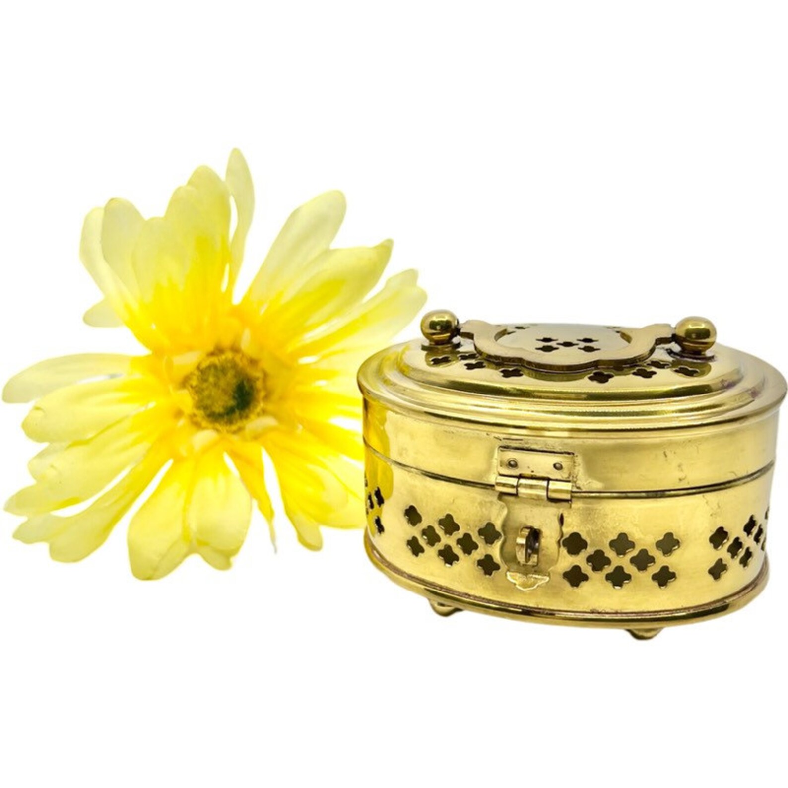 Vintage Solid Brass Cricket/trinket Box by Andrea by Sadek / - Etsy