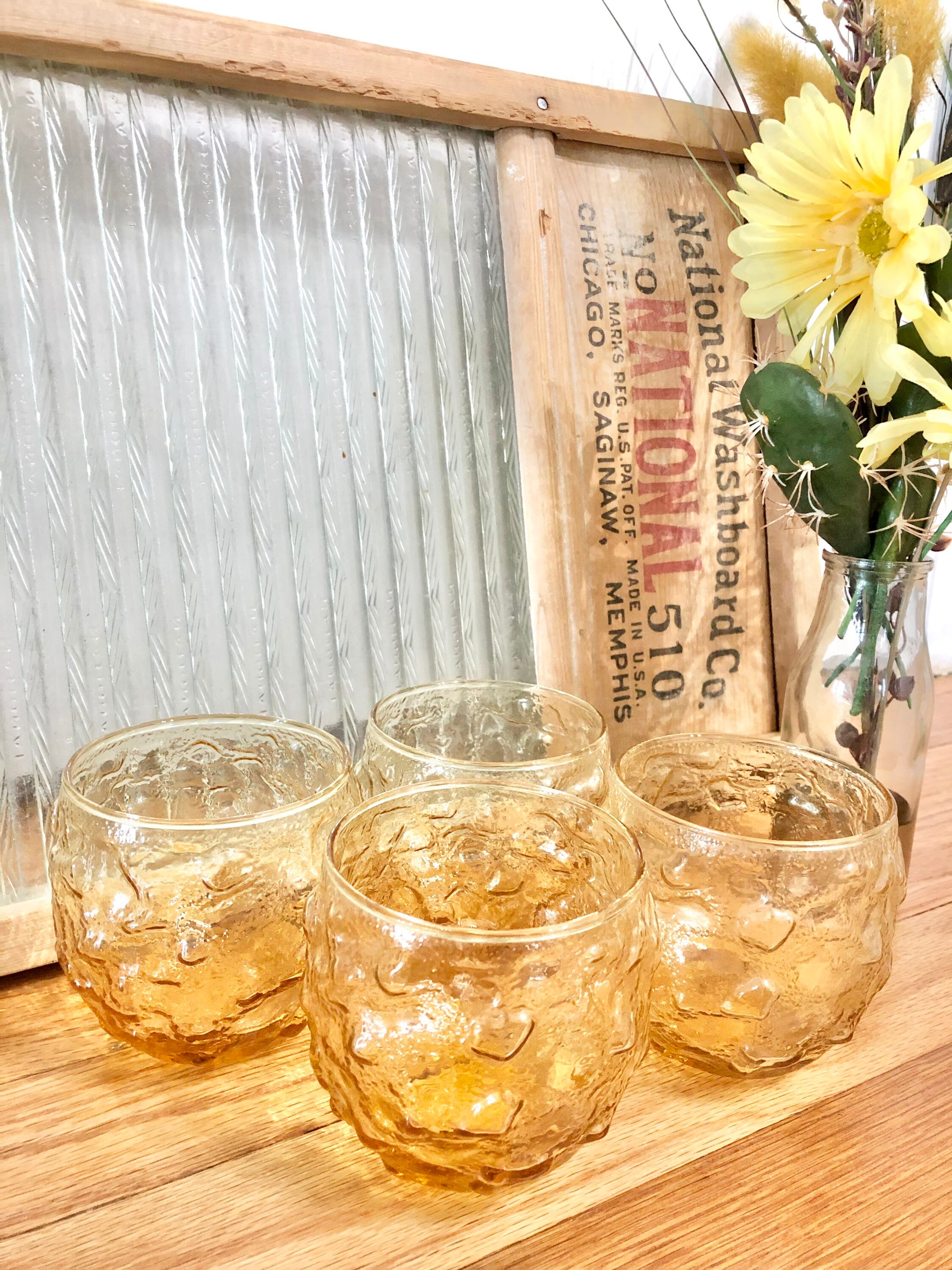 Vintage Anchor Hocking Lido Milano Honey Gold Amber 5 Piece Etsy