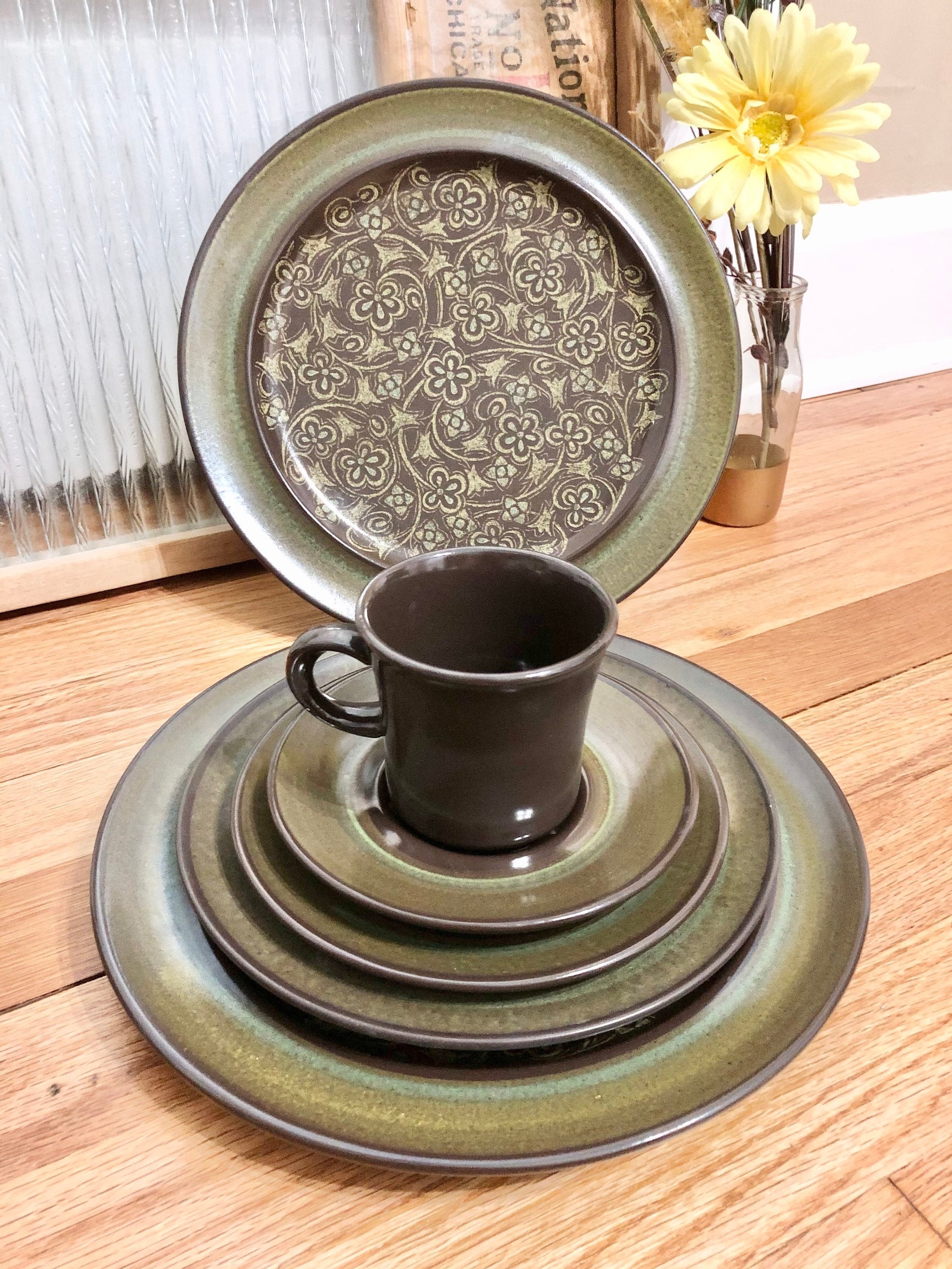 Vintage Franciscan Madeira Stoneware Dinnerware 28 Piece Set - Etsy