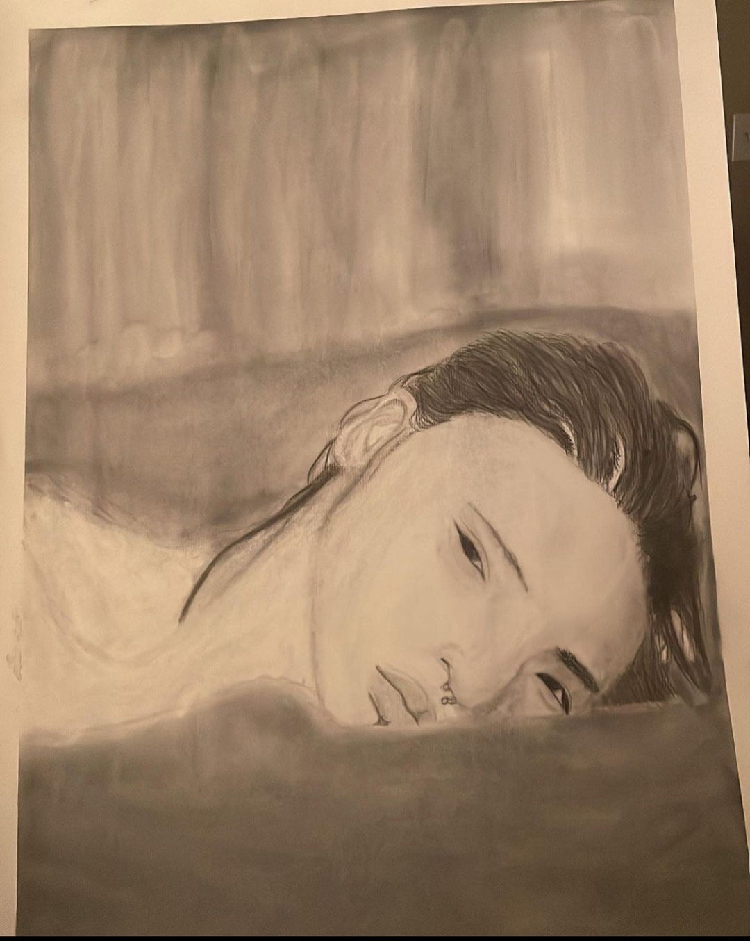 Drowning Artwork Charcoal Drawing (18x24in) - Kobu the Lotus - Etsy