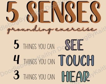 5 Senses Grounding Poster - Etsy