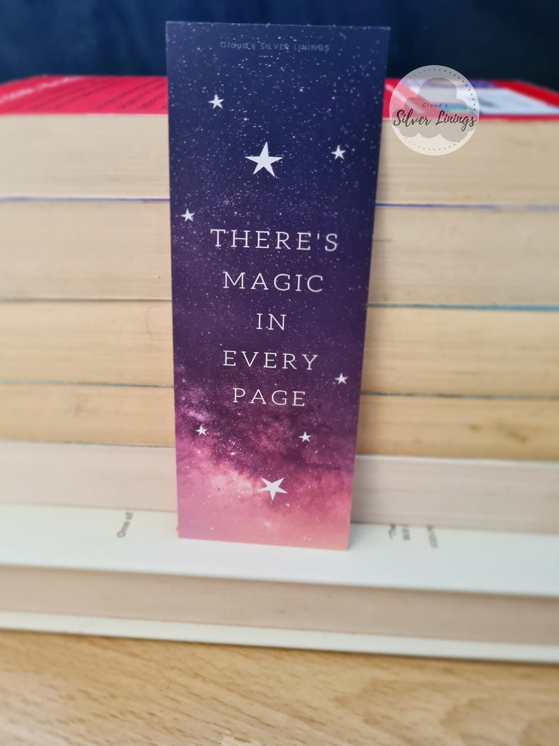 There's Magic in Every Page - Bookmarks + Button/circular/round Badges ...