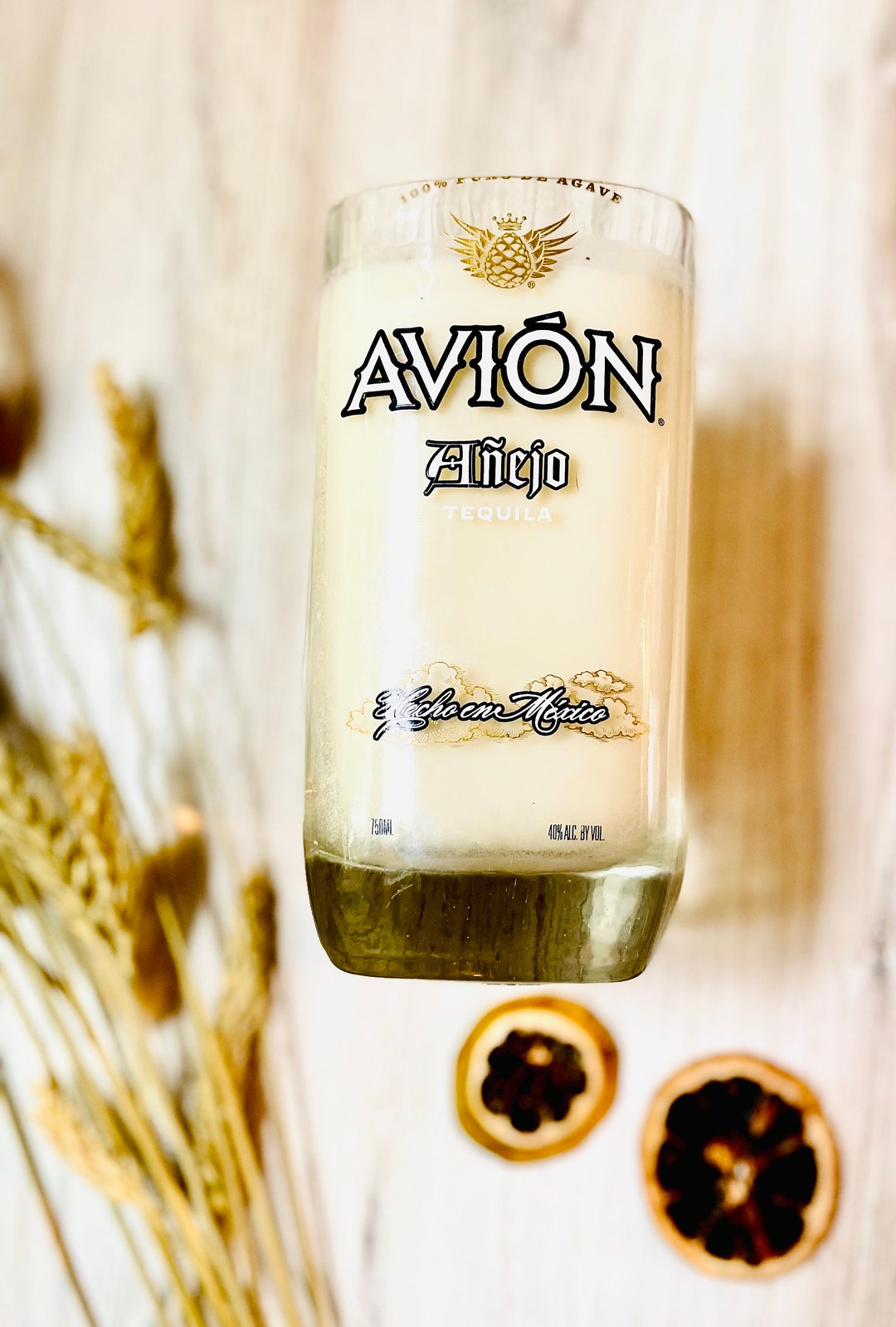 Soy Tequila Candle - Avion Bottle - Margarita Scent - Deconstructed ...