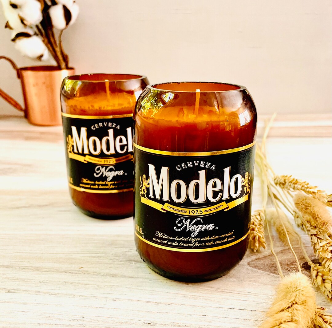Soy Wax Beer Candles Modelo Negra Bottle Hemp Wicks Scented to Match ...