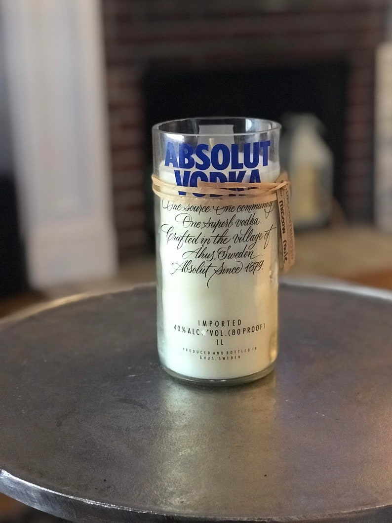 Soy Vodka Candle Copper Mule Scent Absolut Vodka Bottle - Etsy