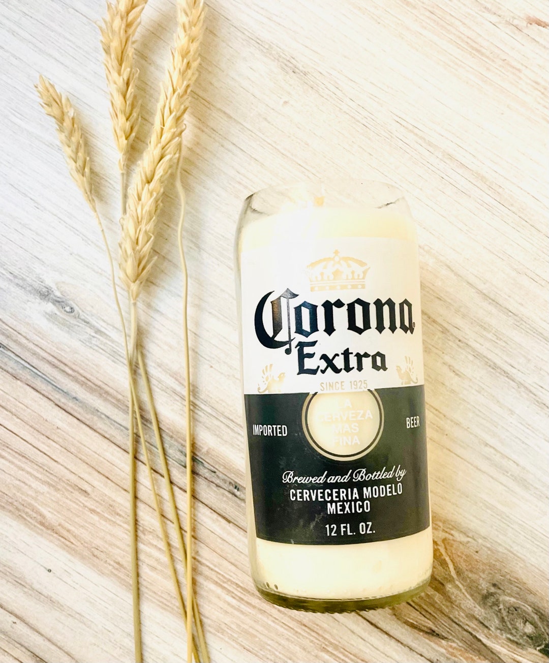 Beer Candle Soy Wax Recycled Beer Bottle Candle Corona Bottle Mexican ...