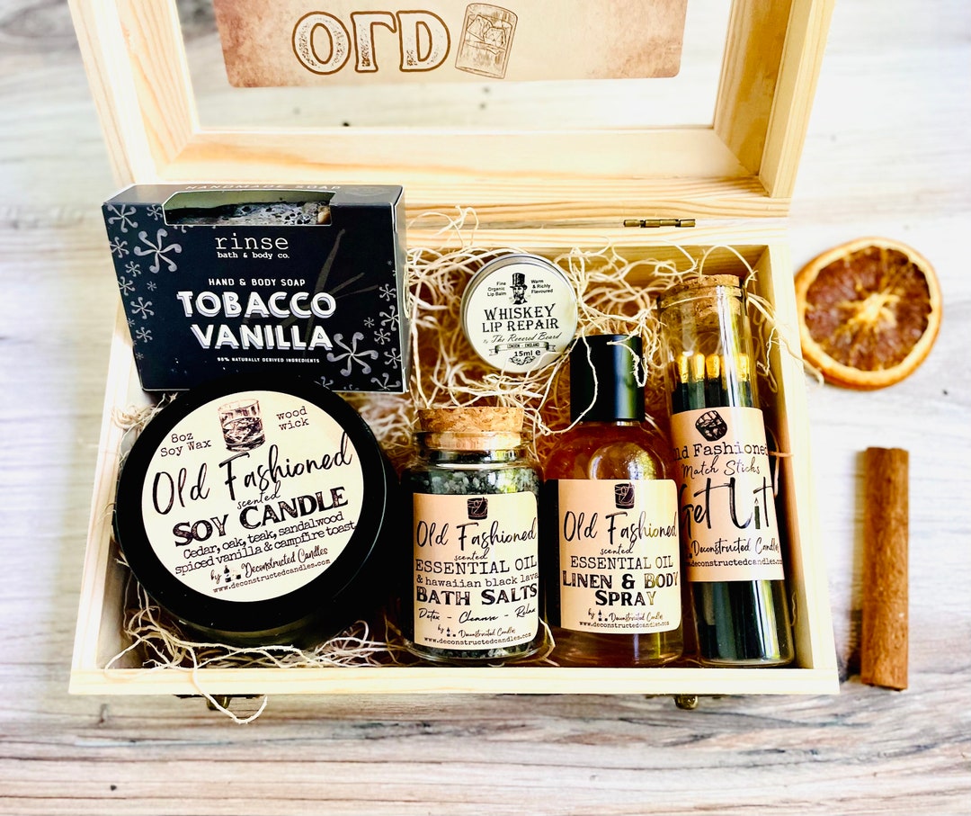 Old Fashioned Wooden Gift Box - Old Fashioned Cocktail Themed Scent Box ...