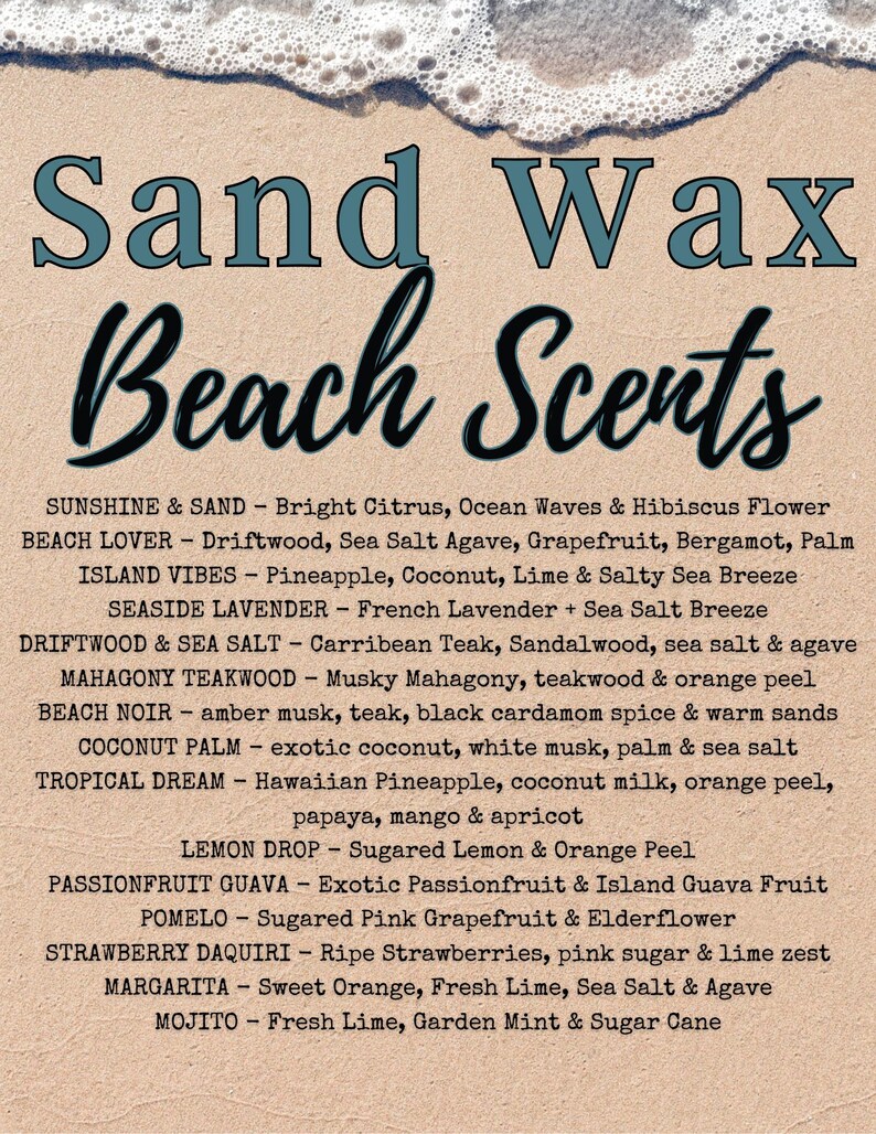 Ocean Wave Wine Glass Candle Kit: Sand Wax, Beach Scents - Etsy