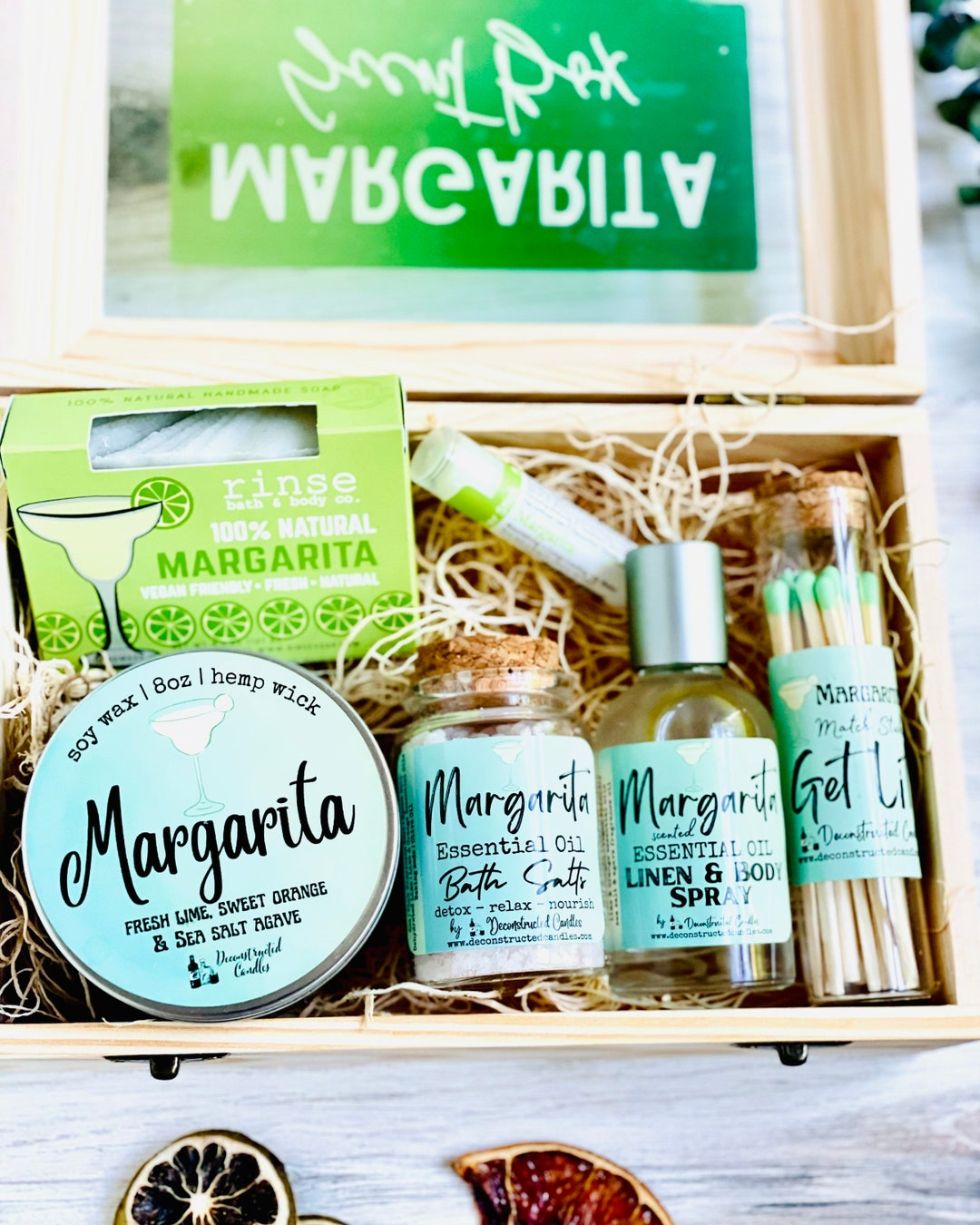 Margarita Deluxe Wooden Giftbox - Margarita Scent Box - Margarita ...