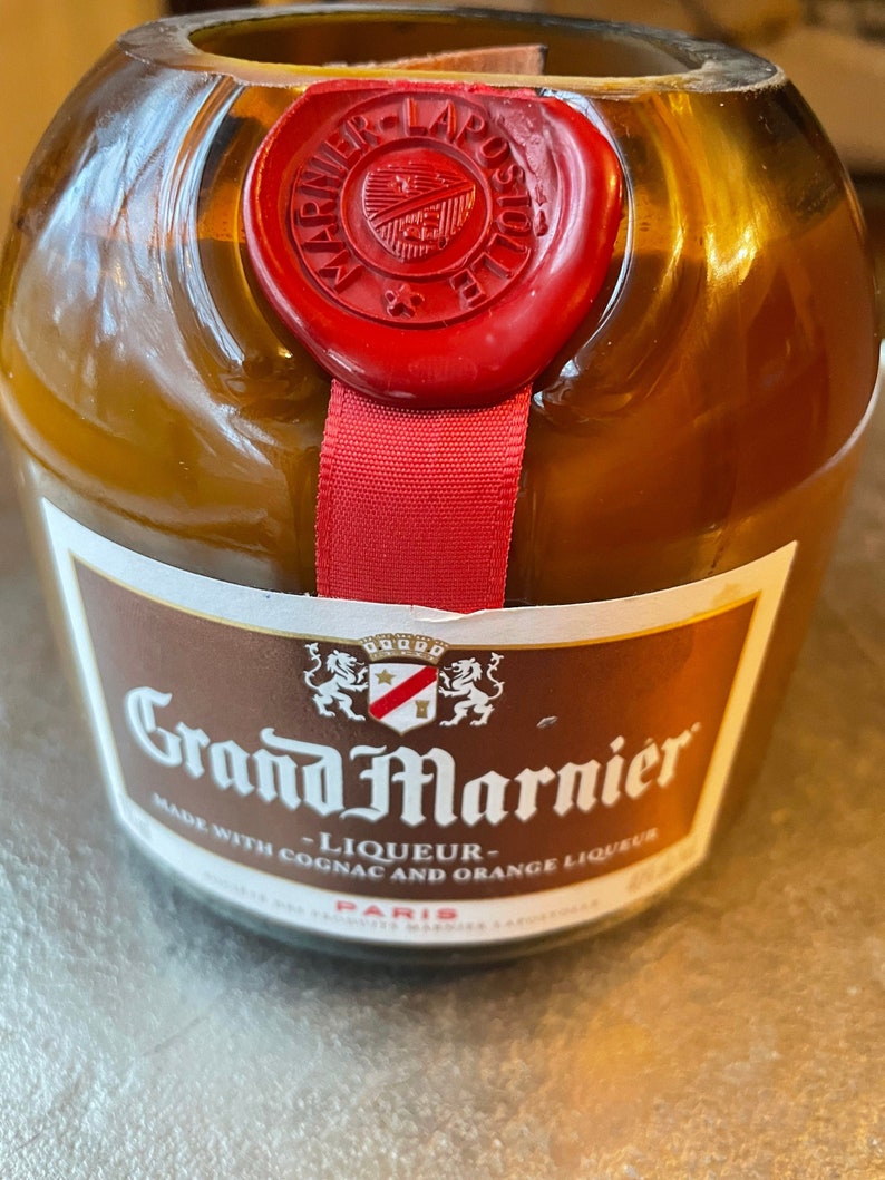 Spiced Orange Cognac Candle Grand Marnier Bottle Wood - Etsy