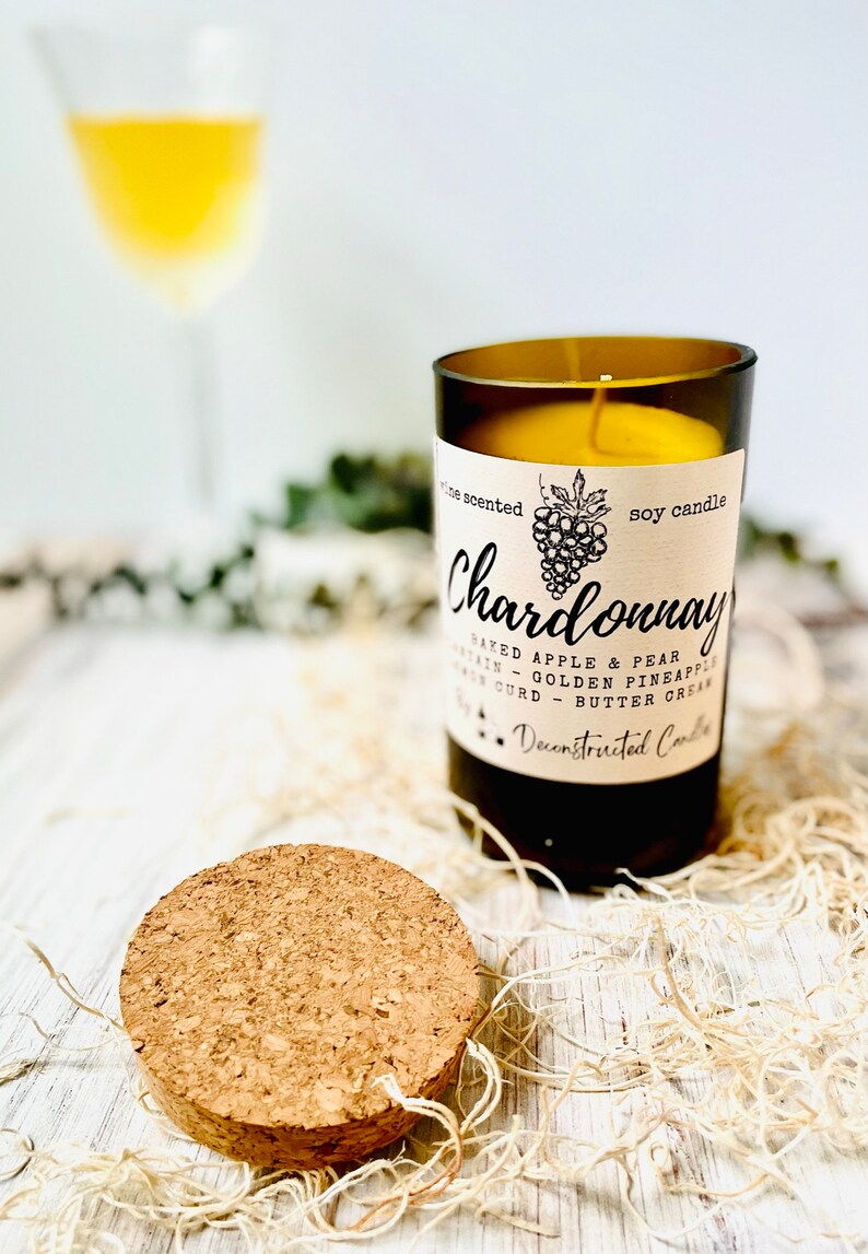 Wine Bottle Candle Custom Wine Scents by an Expert Pure Soy Candle ...